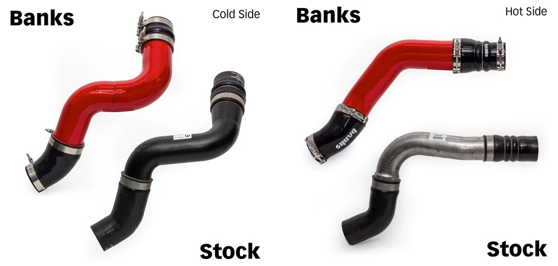 Banks 26006-PC Red Boost Tube Upgrade Kit for 2019-2024 Ram 2500 & 3500 ...