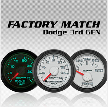 Auto Meter Dodge 3rd Gen Factory Match Gauges