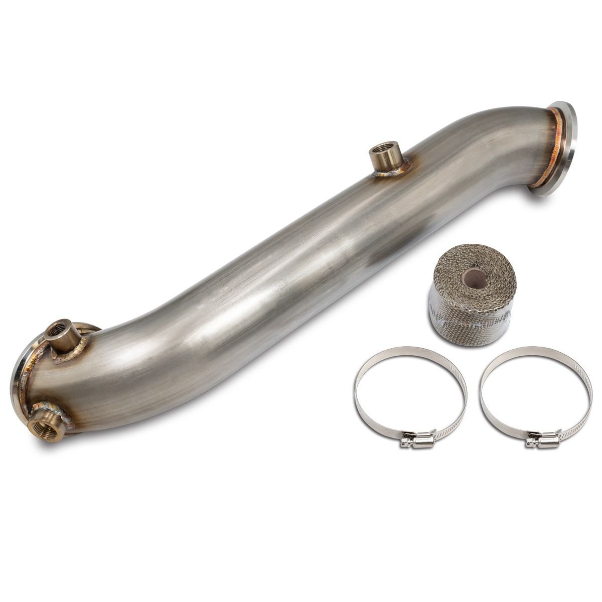 PPE T304 Stainless Steel Down Pipe for 2011-2014 Chevy/GMC 6.6L Duramax ...