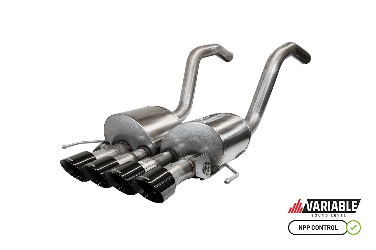 Corsa 14777BLK Variable Sound (NPP) Axle-Back Exhaust with Quad Black ...