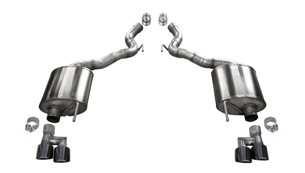 Corsa 21050BLK Sport Axle-Back Exhaust with Quad Black Tips for 2018 ...