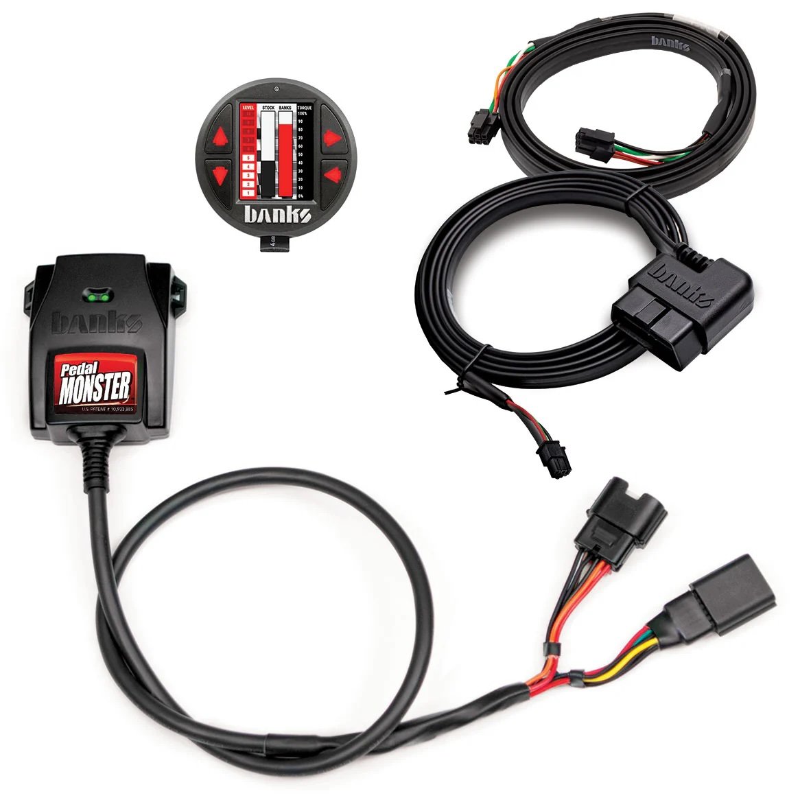 Banks 64318-P Pedal Monster with iDash Data Pro for 2006-2007 6.6L ...
