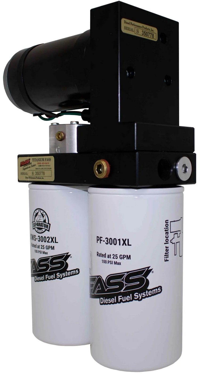 FASS INDUIM250G Industrial Series Class 8 Semi UIM 250 GPH Fuel Pump 16 ...