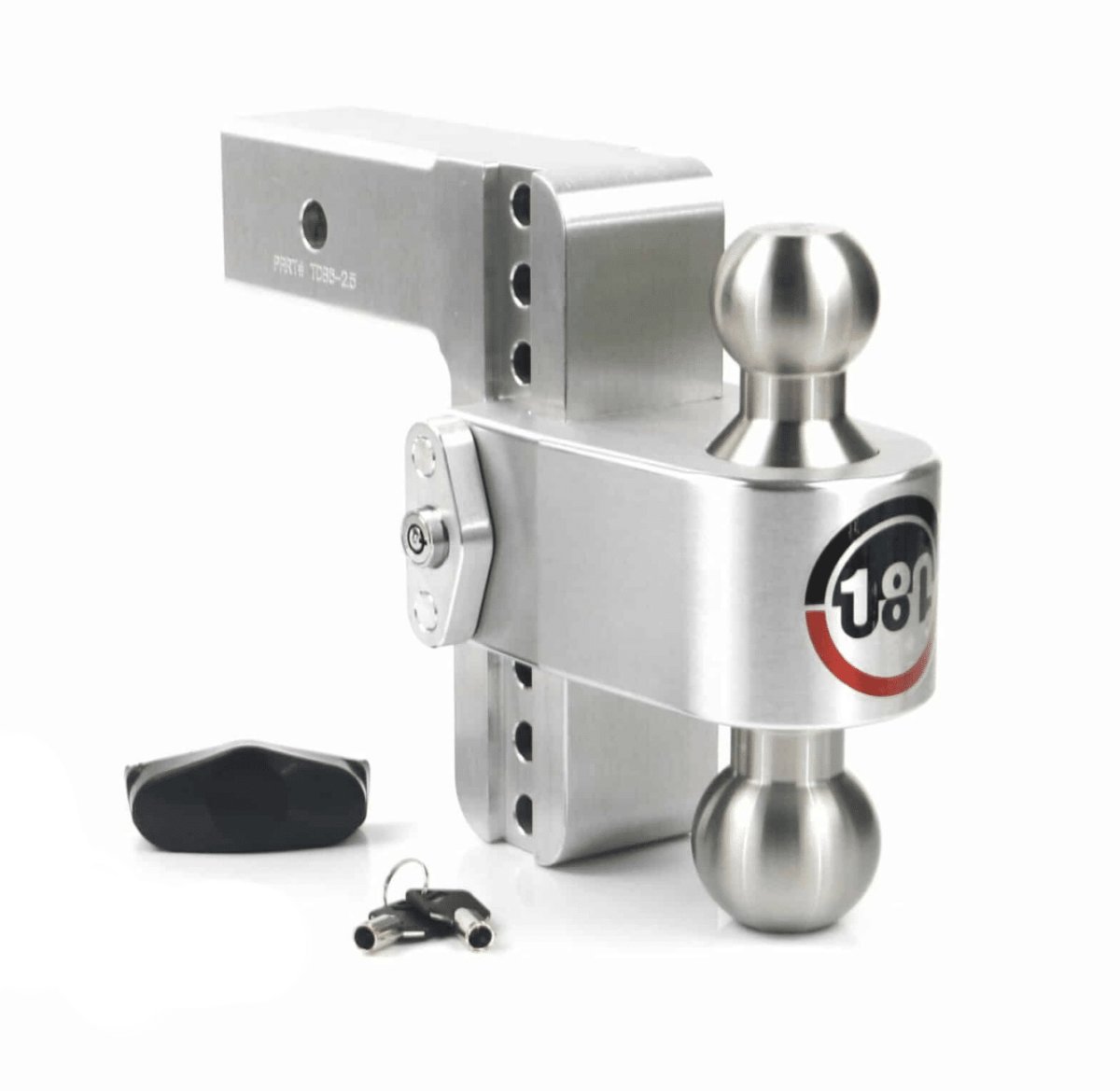 Weigh Safe 180 Hitch CTB8-3-SET, 3" Shaft, 8" Drop, Chrome-Plated Steel ...