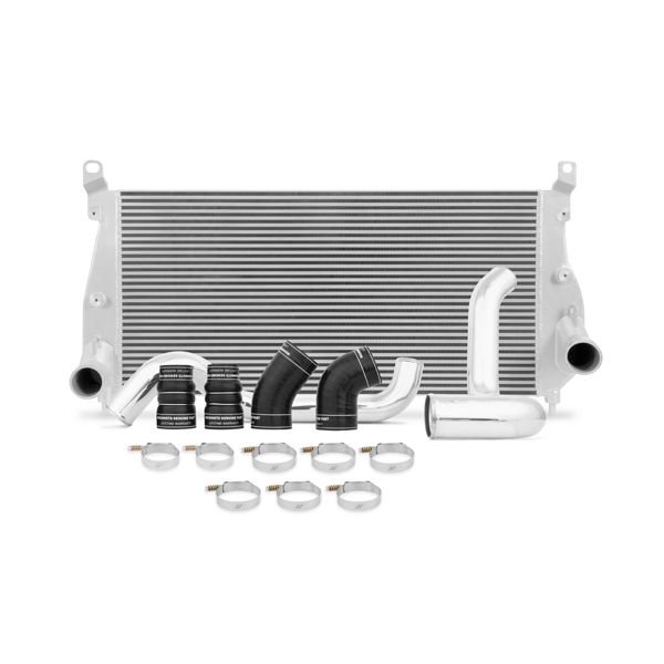 Mishimoto MMINT-DMAX-02KSL Silver Intercooler Kit for 2002-2004.5 Chevy ...