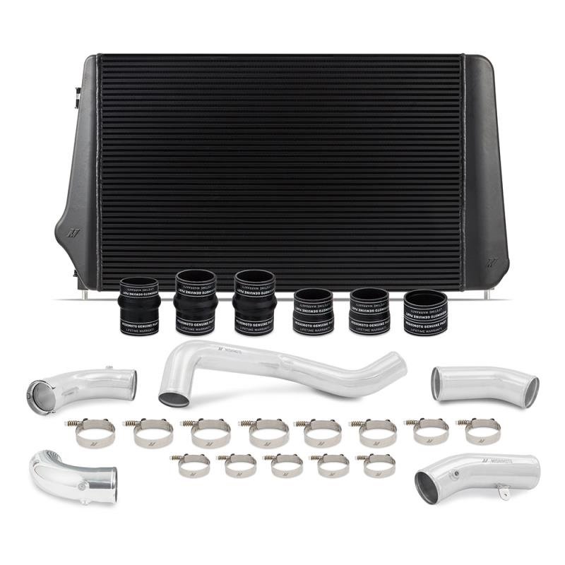 Mishimoto MMINT-DMAX-17KBKP Black Intercooler Kit w/ Polished Pipes for ...