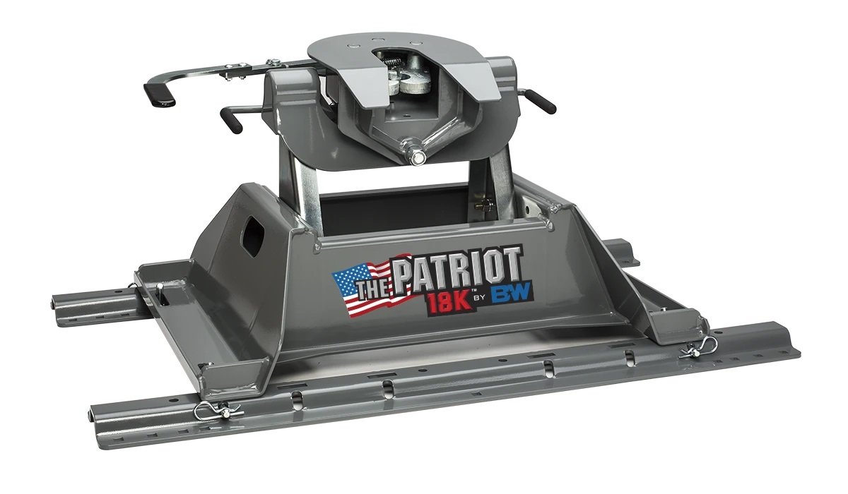 B&W RVK3255 Patriot Rail Mounted Fifth Wheel Hitch, Standard Base, 18K GTW