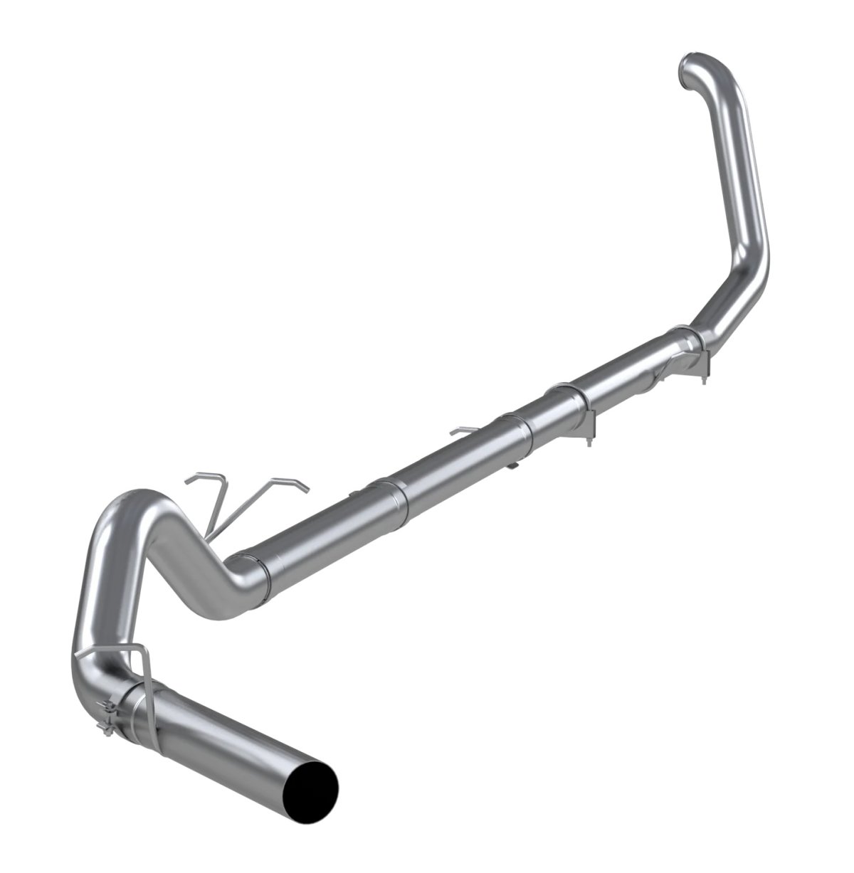 MBRP S6200SLM 4" Turbo-Back Stainless Exhaust No Muffler No Tip for ...